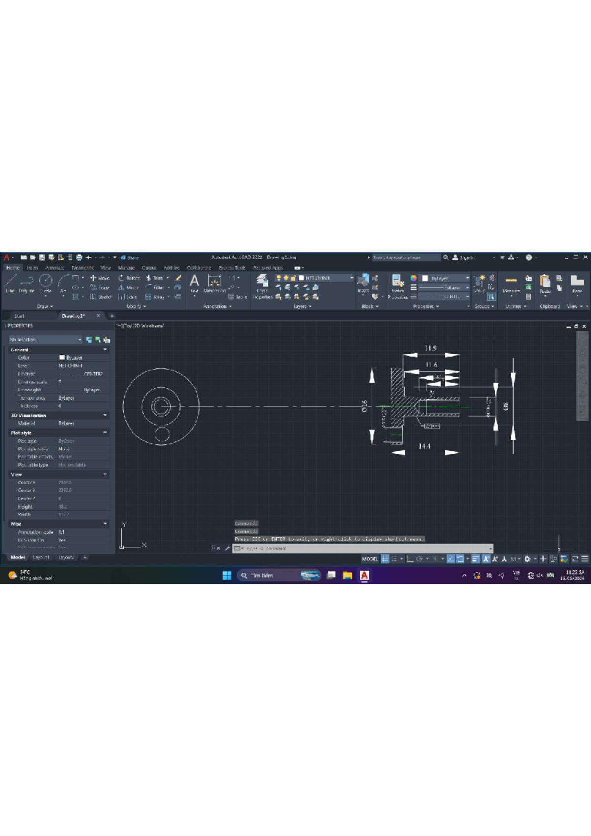 Bài Thi Cuối Kỳ TINHOC 2022: AutoCAD Drawing Techniques - Studocu