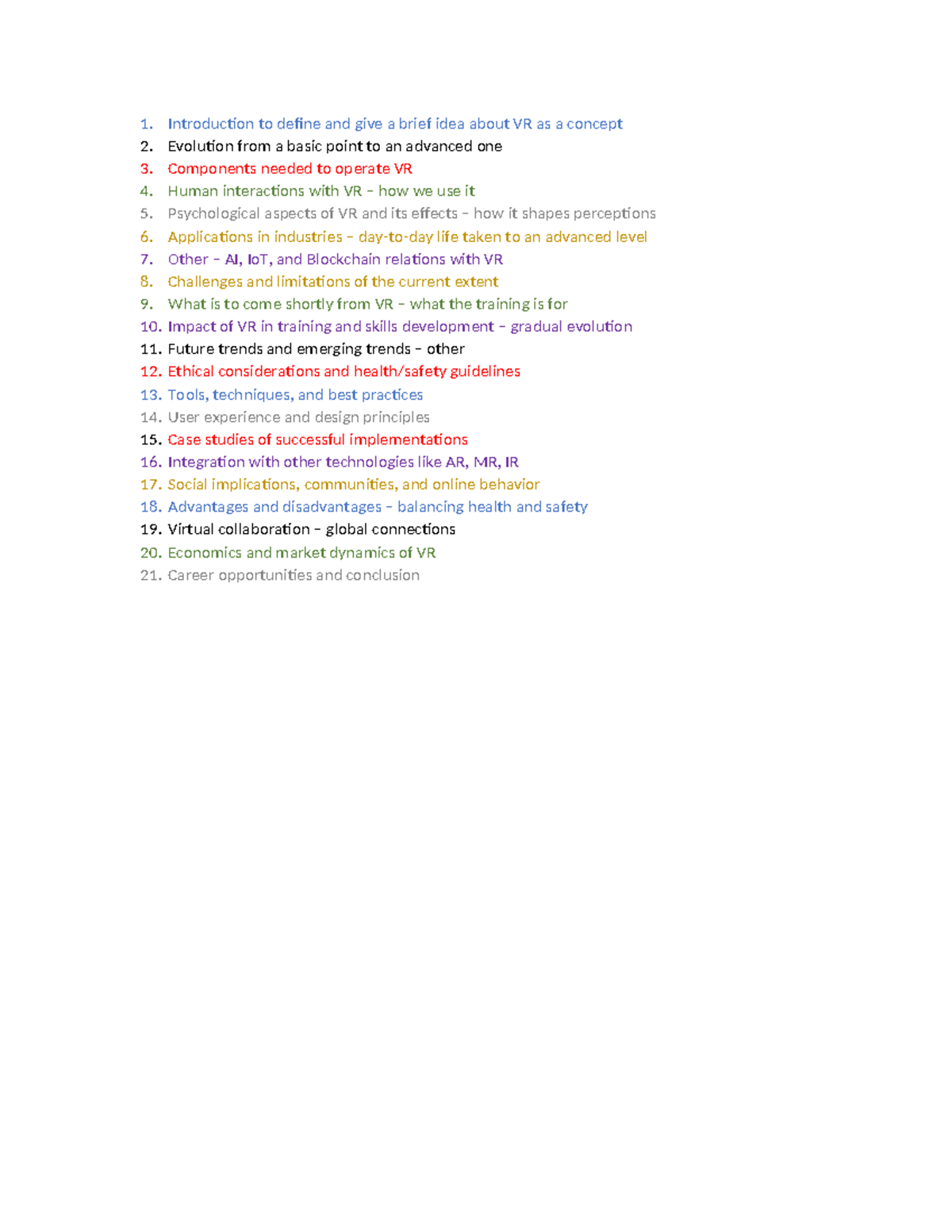 VR Concepts and Applications: A Comprehensive Overview (Course Code ...