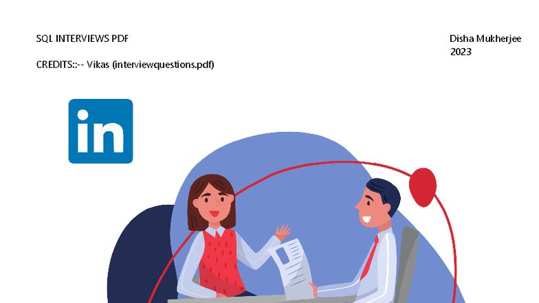 SQL INTERVIEW QUESTIONS PDF (2023) by Disha Mukherjee & Vikas Ahlawat ...