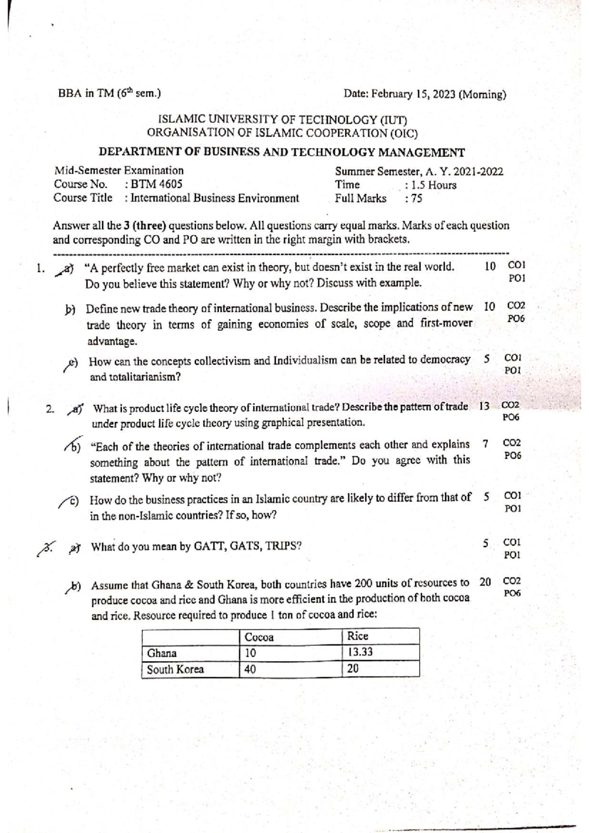 BTM 4605 - International Business Environment Exam Notes (6th Sem ...