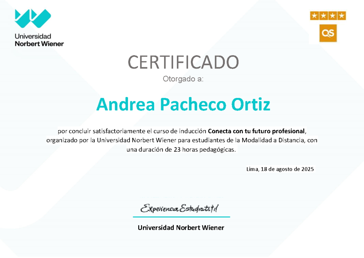 Conecta con tu futuro profesional Andrea Pacheco Ortiz - Análisis Funcional - Universidad ...
