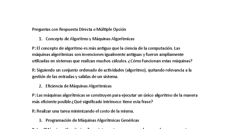 Segundo Parcial: Preguntas y Respuestas sobre Algoritmos y Microprocesadores - Studocu