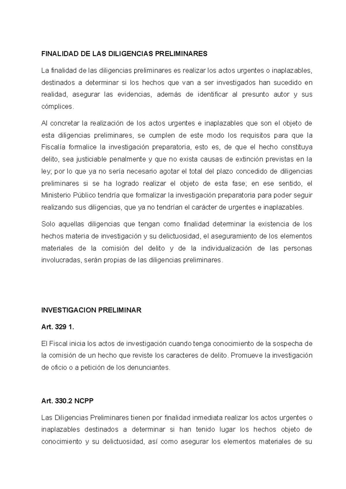 Diligencias Preliminares: Finalidad y Proceso en la Investigación IGIL ...