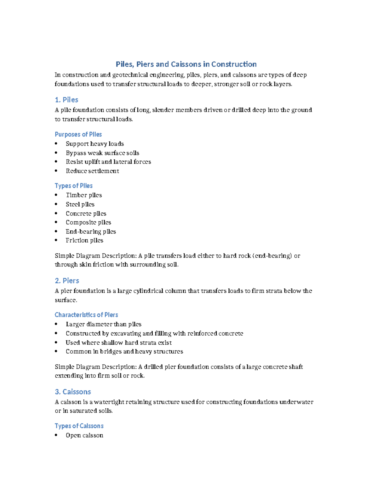 Piles, Piers, and Caissons in Construction: Deep Foundations Explained ...