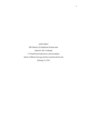 IHP 340 2-1 Short Paper Interpretation of Graphs - 1. Explain why these ...