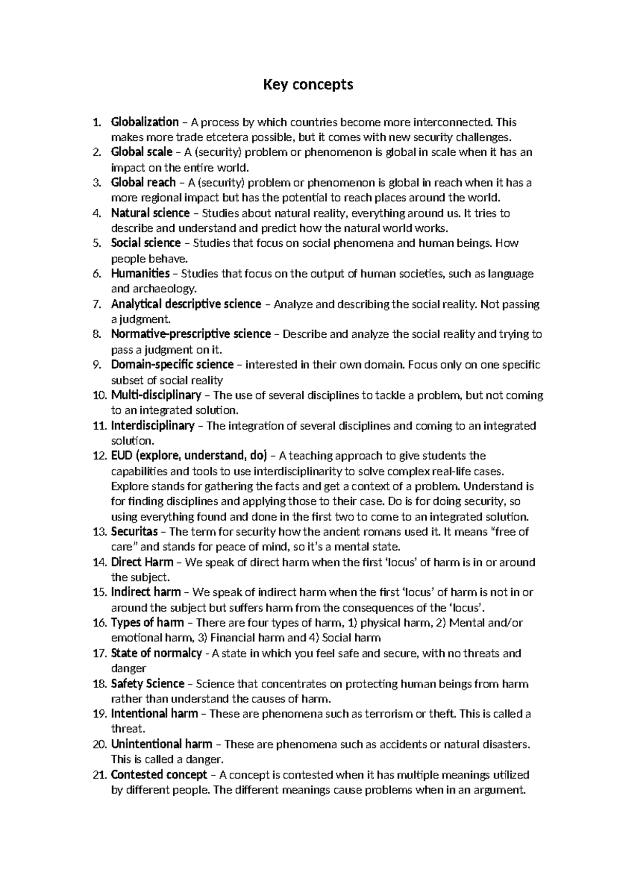 Key Concepts for Midterm Exam: SS Course Insights - Studeersnel