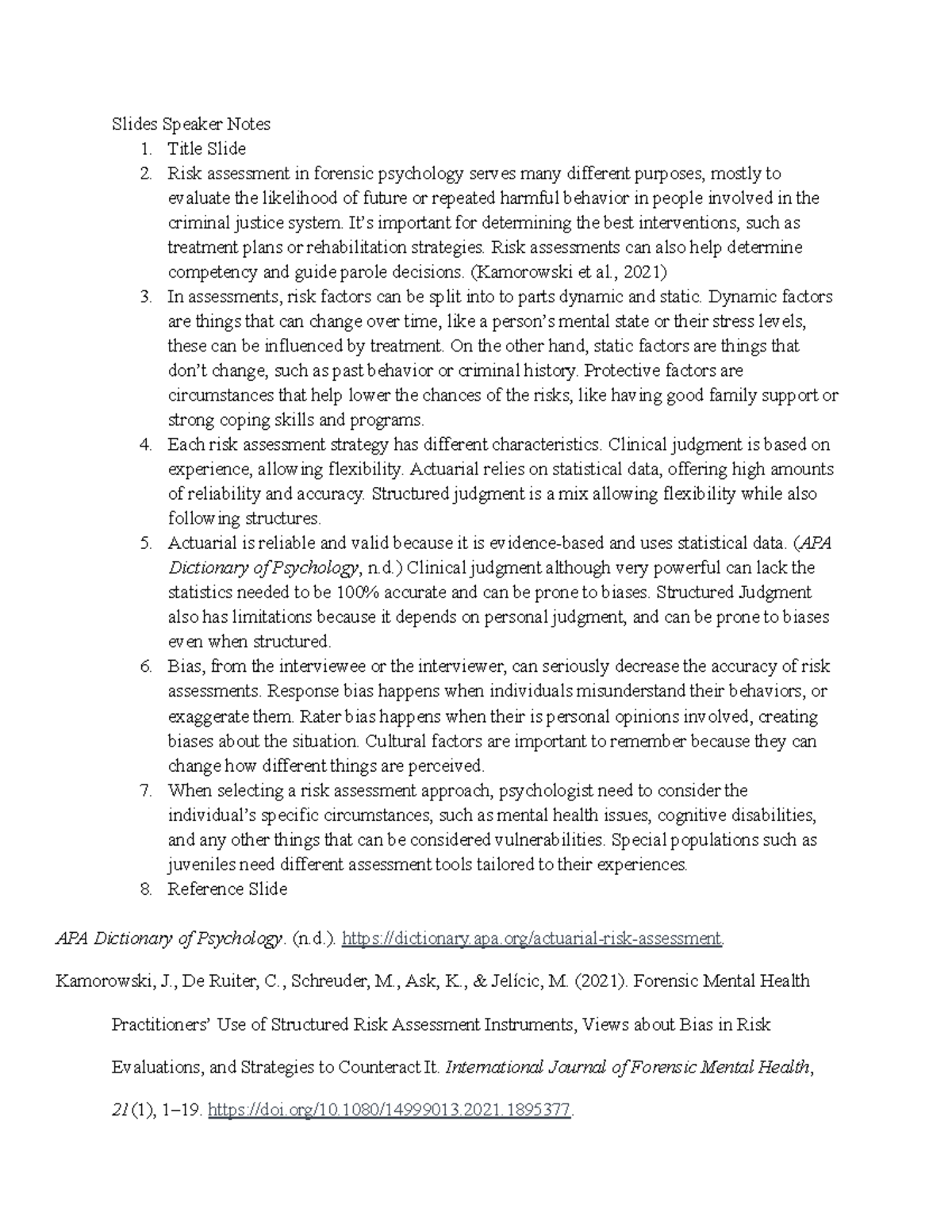 Forensic Psychology Risk Assessment: Key Insights and Strategies - Studocu