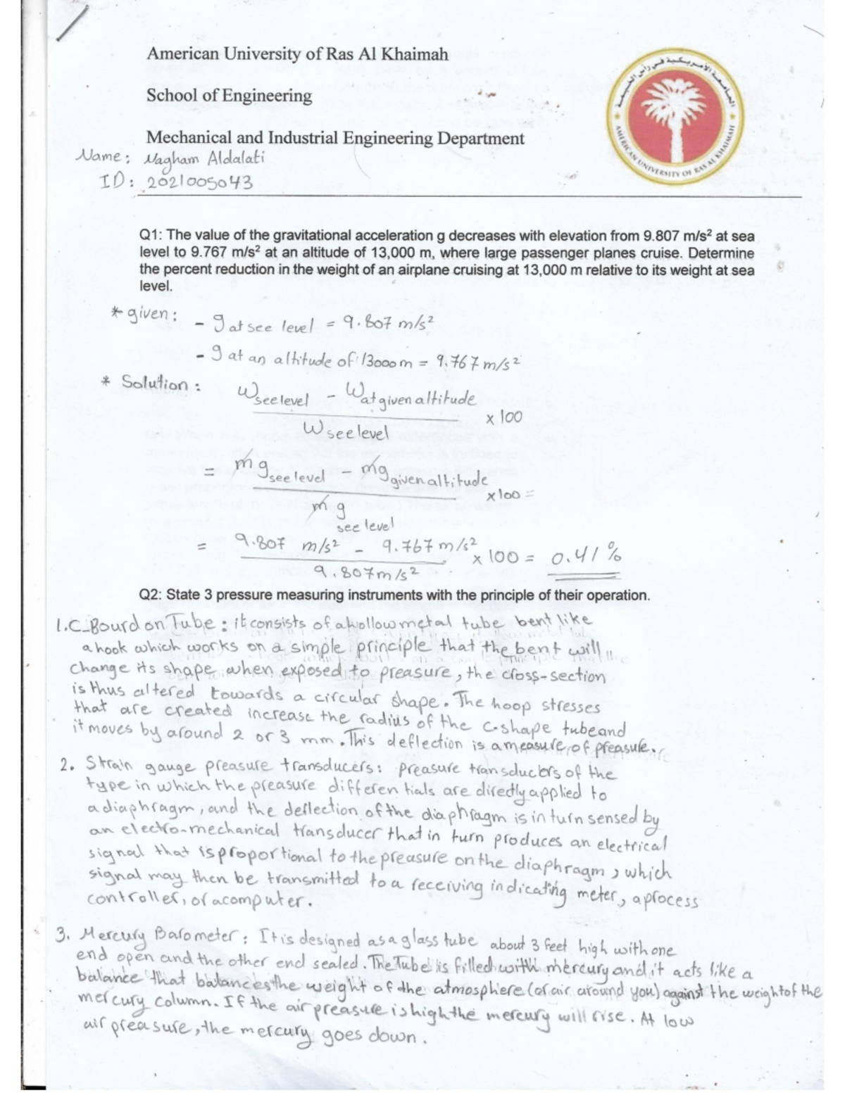 Assignment 1: Insights by Nagham Aldalati (ID: 2021005043) - Studocu