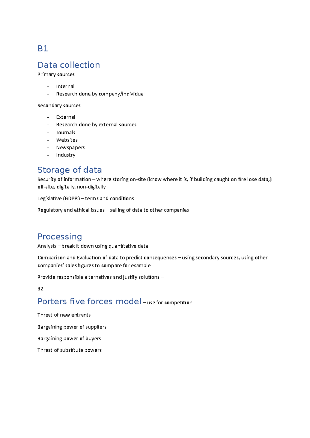 BTEC Business Unit 7: Notes on Business Decision Making Techniques ...
