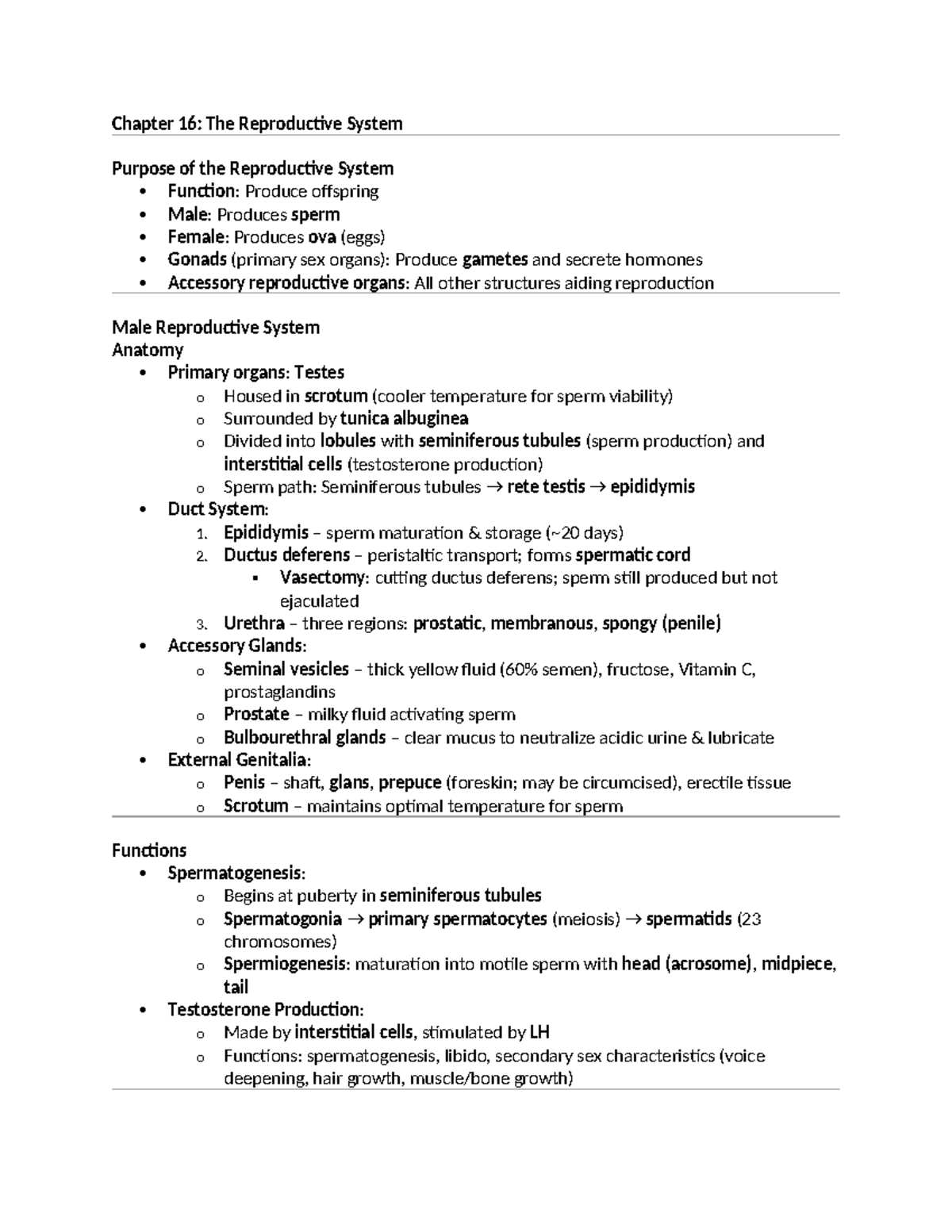 Chapter 16: Anatomy & Functions of the Reproductive System (SW6Ve9tBL ...