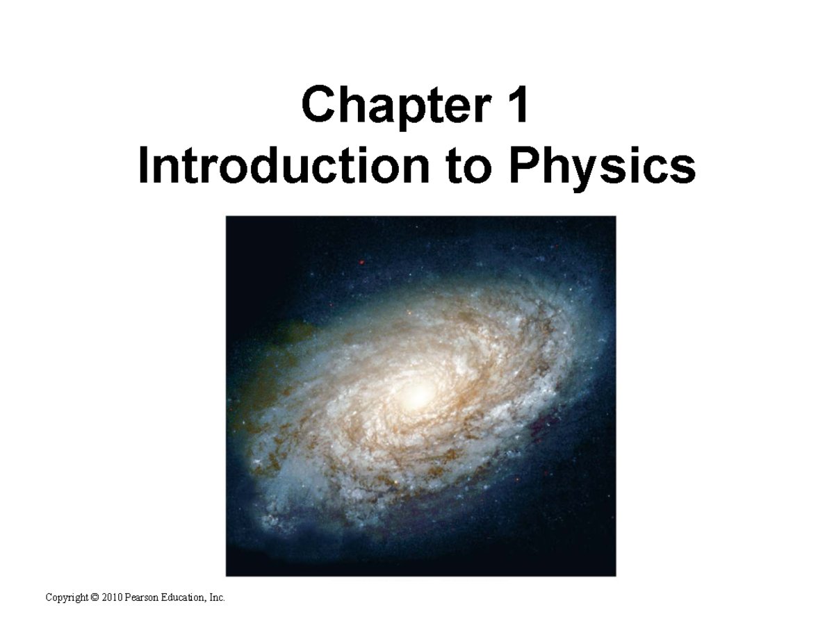 Ch1 Notes - Physics 2: Intro to Physics Concepts and Calculations - Studocu