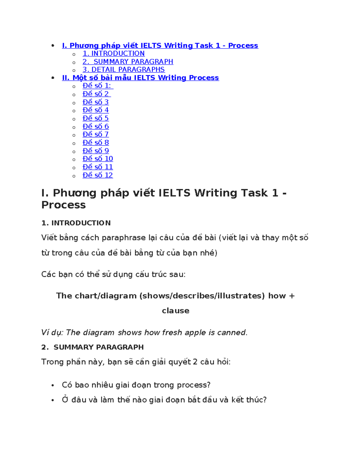 Sample Tests for IELTS Writing Task 1 - Process - Studocu