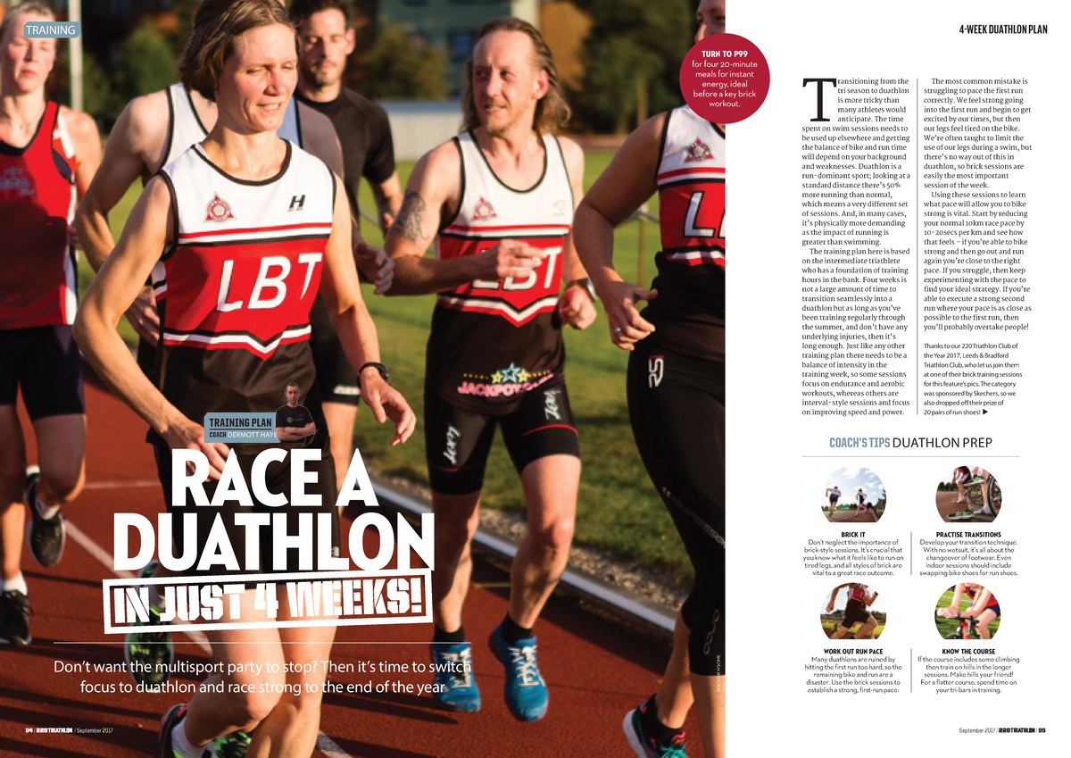 4 week duathlon training plan 6348d34 - 4-WEEK DUATHLON PLAN September ...
