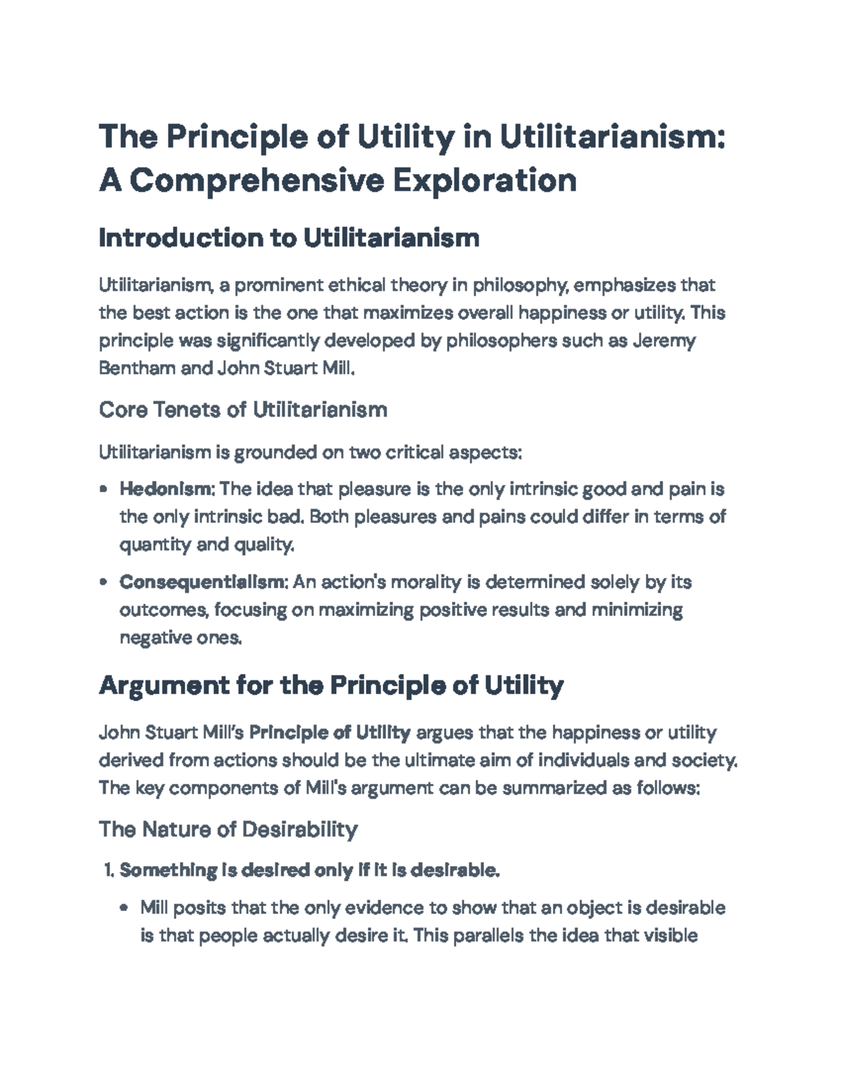 The Principle of Utility in Utilitarianism: A Detailed Analysis - The ...