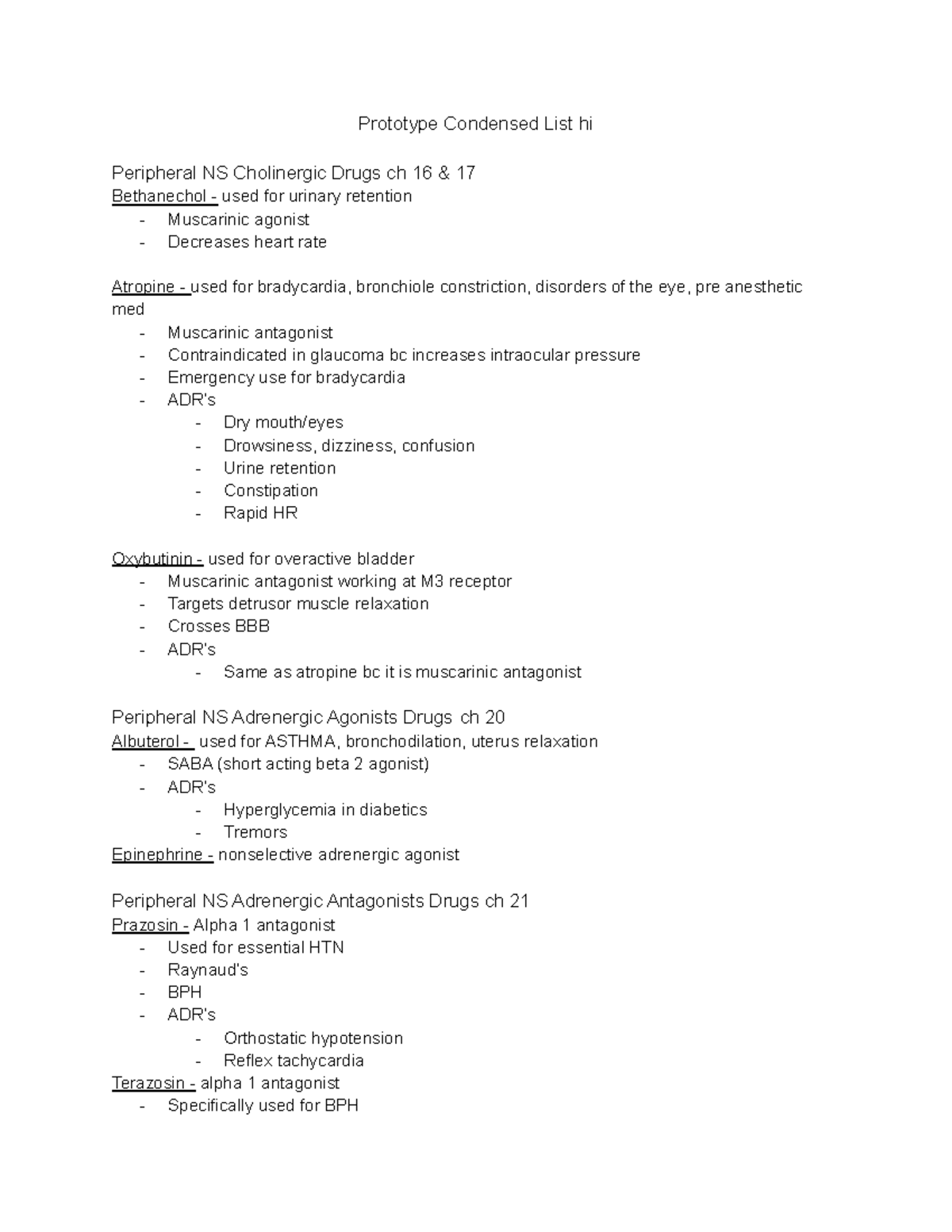 NUR 243 Prototypes Final - Prototype Condensed List hi Peripheral NS ...