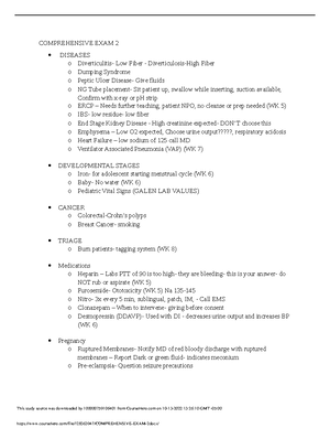 Comp 1 exam - Comp exam - Comp 1 Exam Recording Medications should be ...