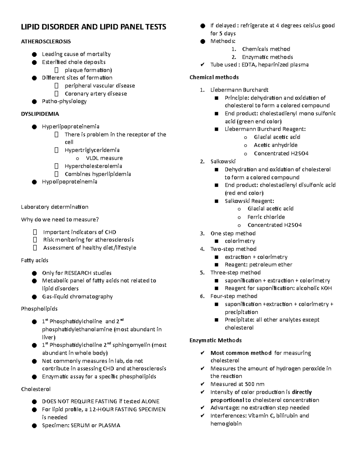 Lipids and Lipoprotein tests - LIPID DISORDER AND LIPID PANEL TESTS ...