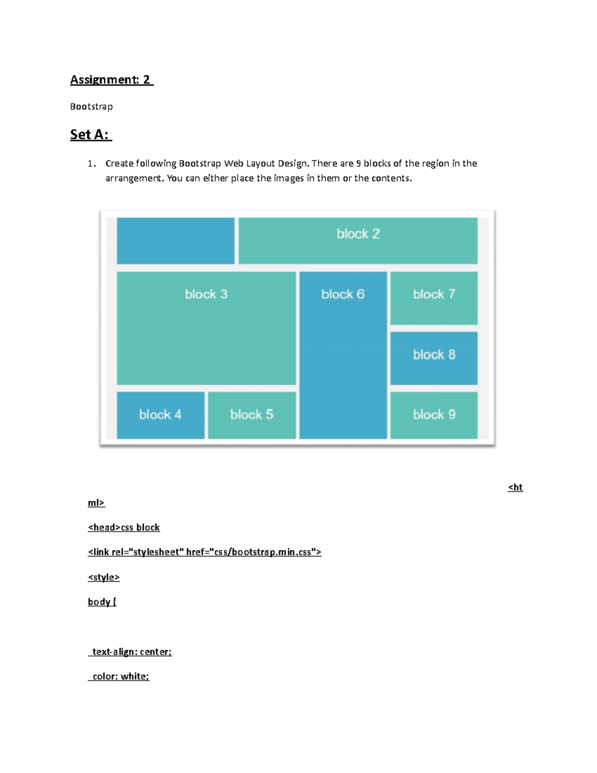 Assignment 2 - Bootstrap Web Layout Design and Templates - Studocu