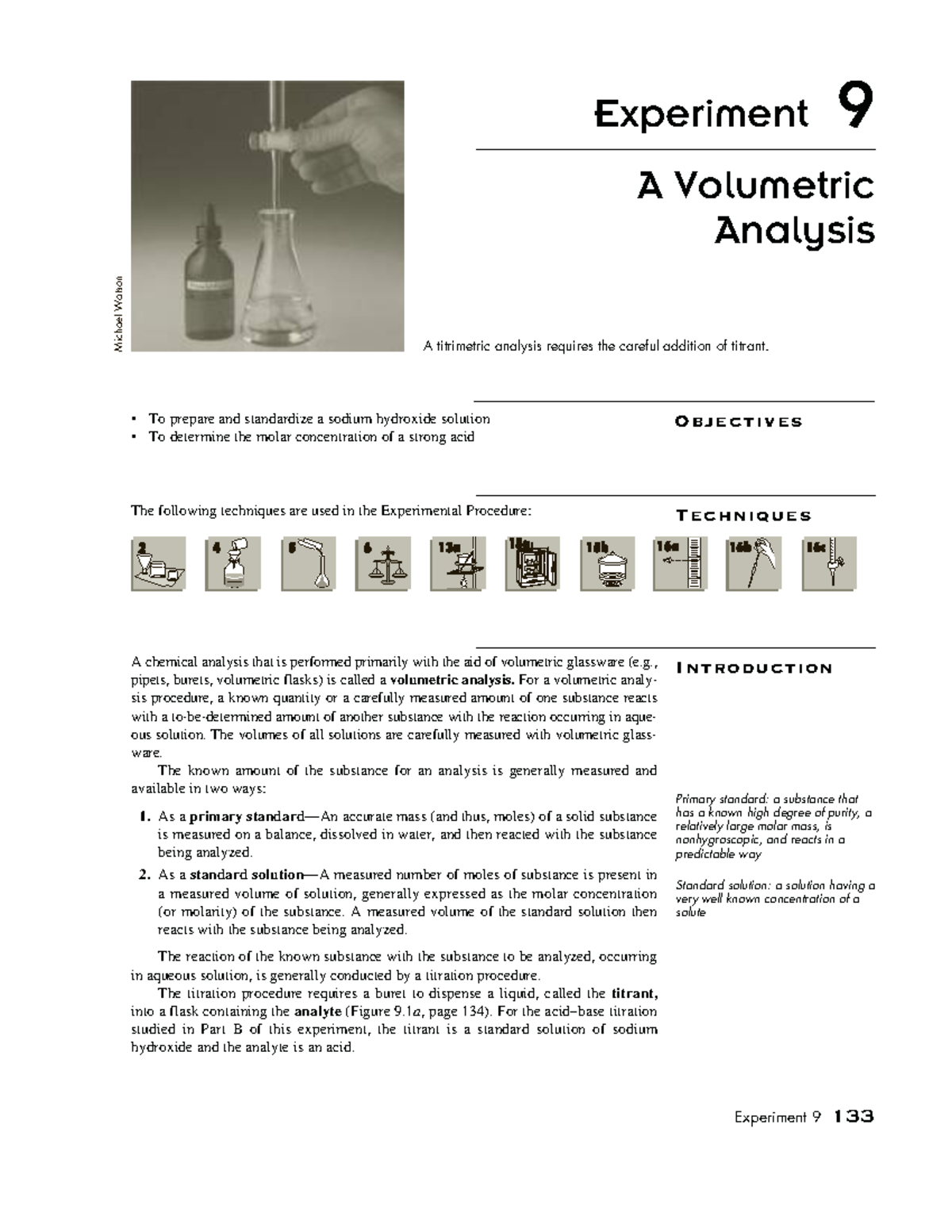 Experiment 9: Standardization of Sodium Hydroxide via Volumetric ...