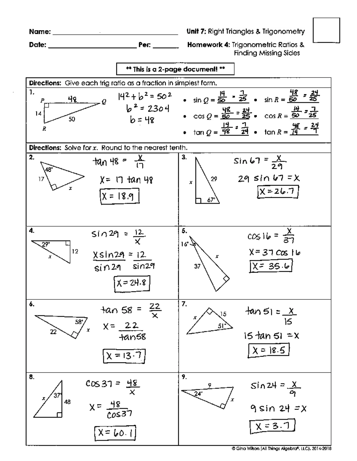 Unit 3 Test Review Key - Complete Answer Guide - Studocu