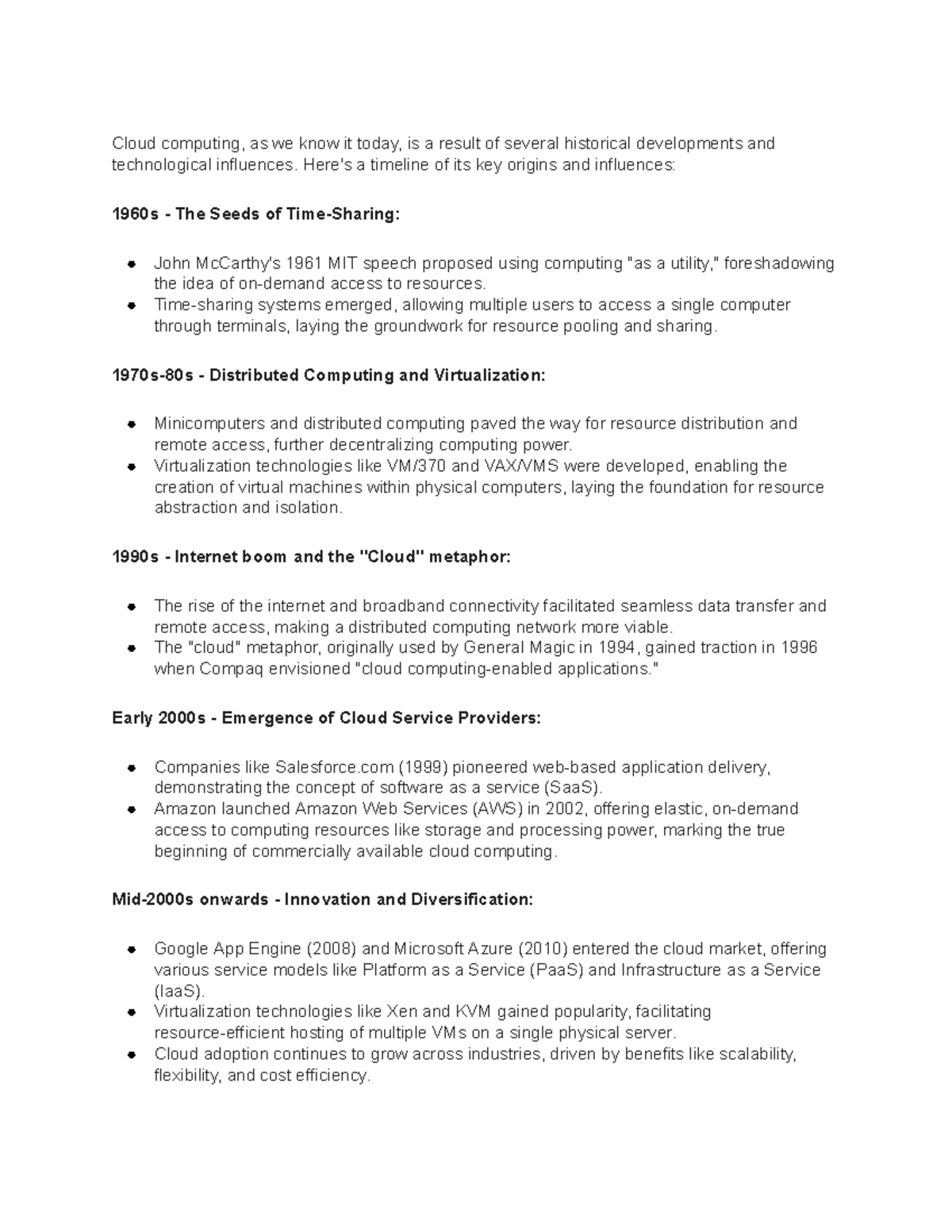 Unit 1CC - Key Developments and Overview of Cloud Computing History ...