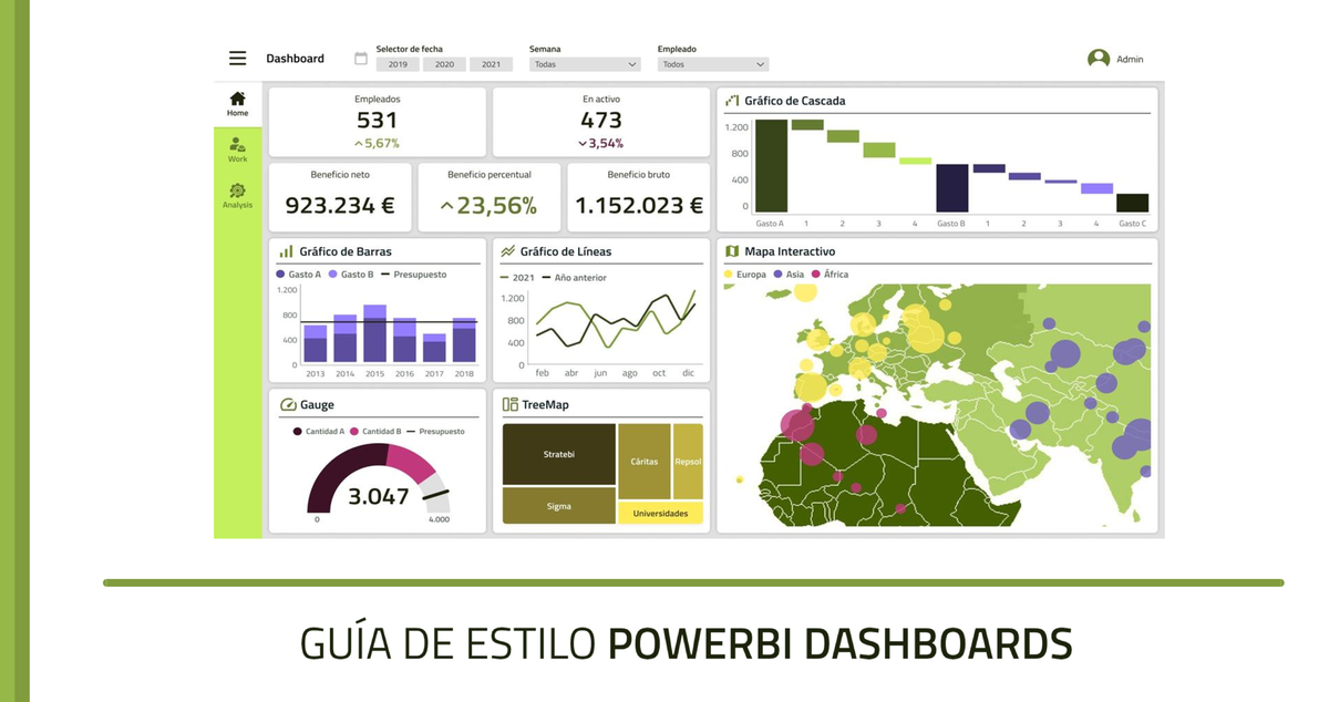 Power BI Dashboard Design Tips - Selector de fecha Semana Empleado ...