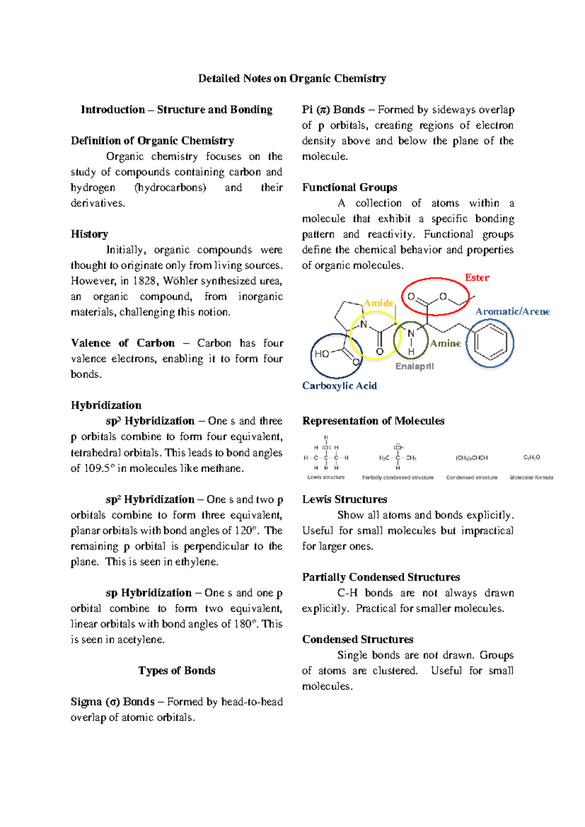 Detailed Notes on Organic Chemistry - Detailed Notes on Organic ...