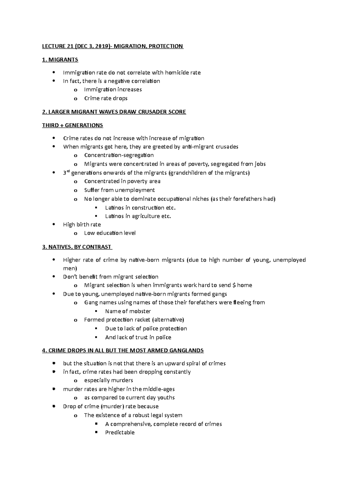 Lecture 21 (DEC 3, 2019 )- Migration, Protection - LECTURE 21 (DEC 3 ...