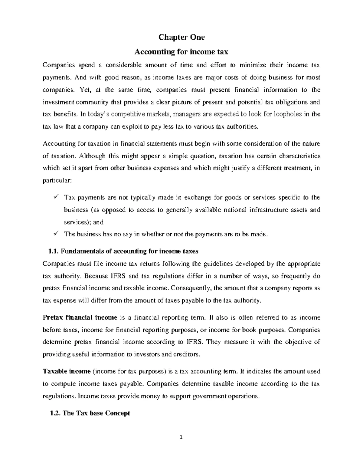 Adv FA I Ch 1 - advanced accounting pdf - CHAPTER ONE Accounting for ...