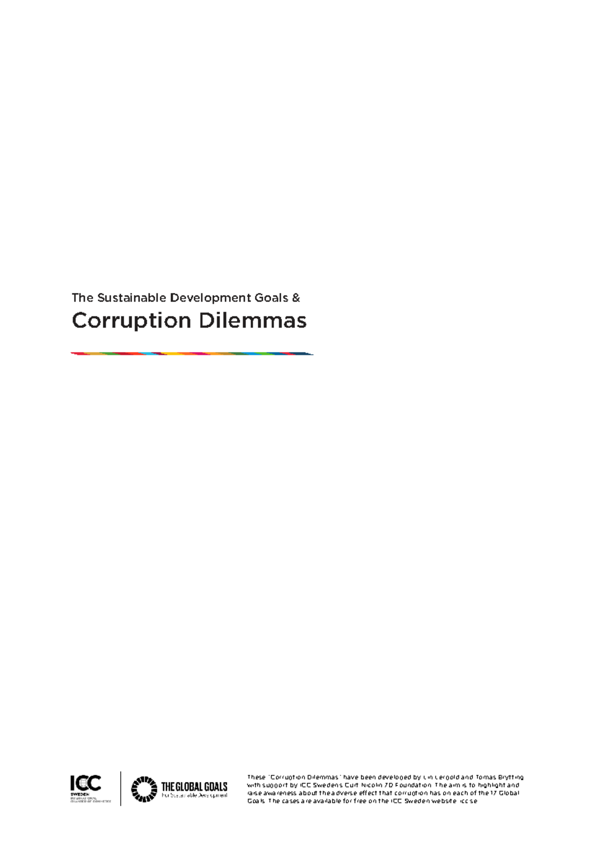 SDG Corruption Dilemmas: Understanding the Impact on Global Goals - Studocu