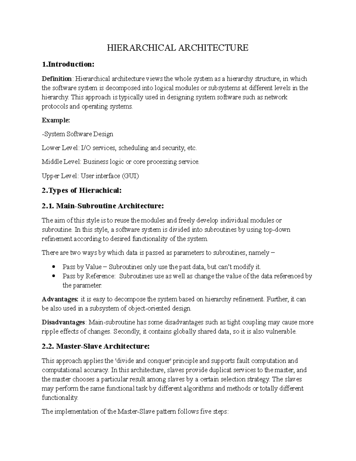 Hierarchical Architecture: Concepts and Design Patterns in Software ...