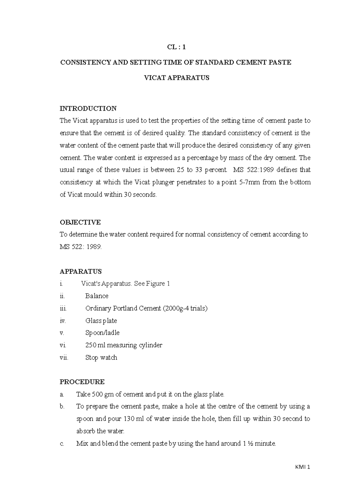 Consistency And Setting Time Of Standard Cement Paste Vicat Apparatus ...