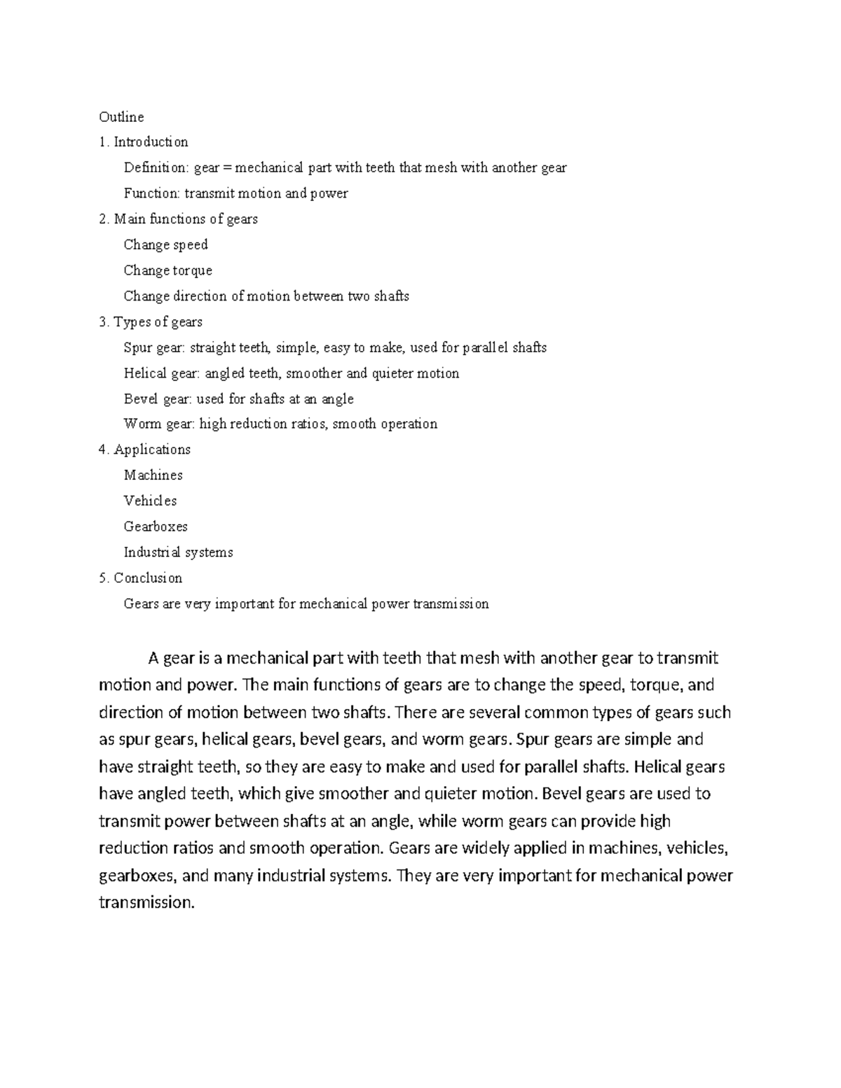 Writing 3 - Gears: Functions, Types, and Applications - Studocu