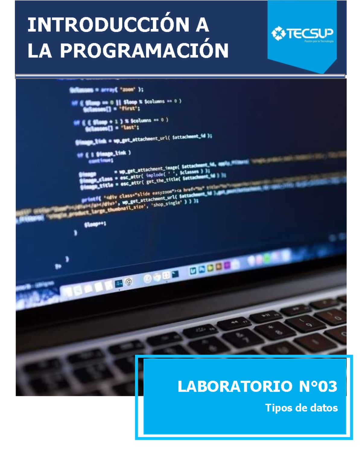Laboratorio 03 Tipos de datos CVG - LABORATORIO N° Tipos de datos INTRODUCCIÓN A LA PROGRAMACIÓN ...