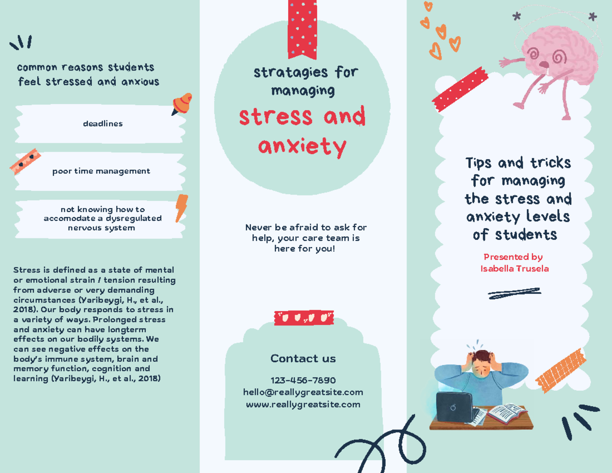 Strategies for Managing Student Stress and Anxiety - Studocu