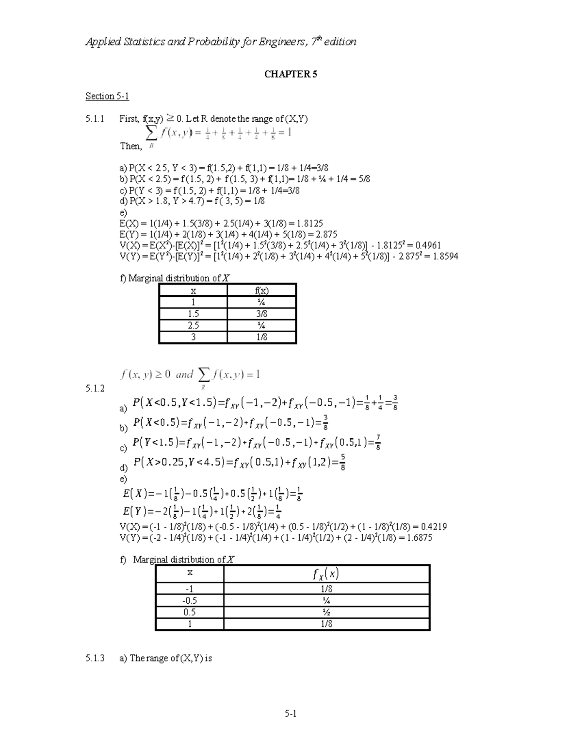 Applied Statistics and Probability for Engineers, 7th Edition - Chapter ...