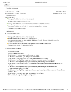 10.2.4 - Explore Serial Interface Status (Graded Simulation) - Pass Status:Pass Required Score ...