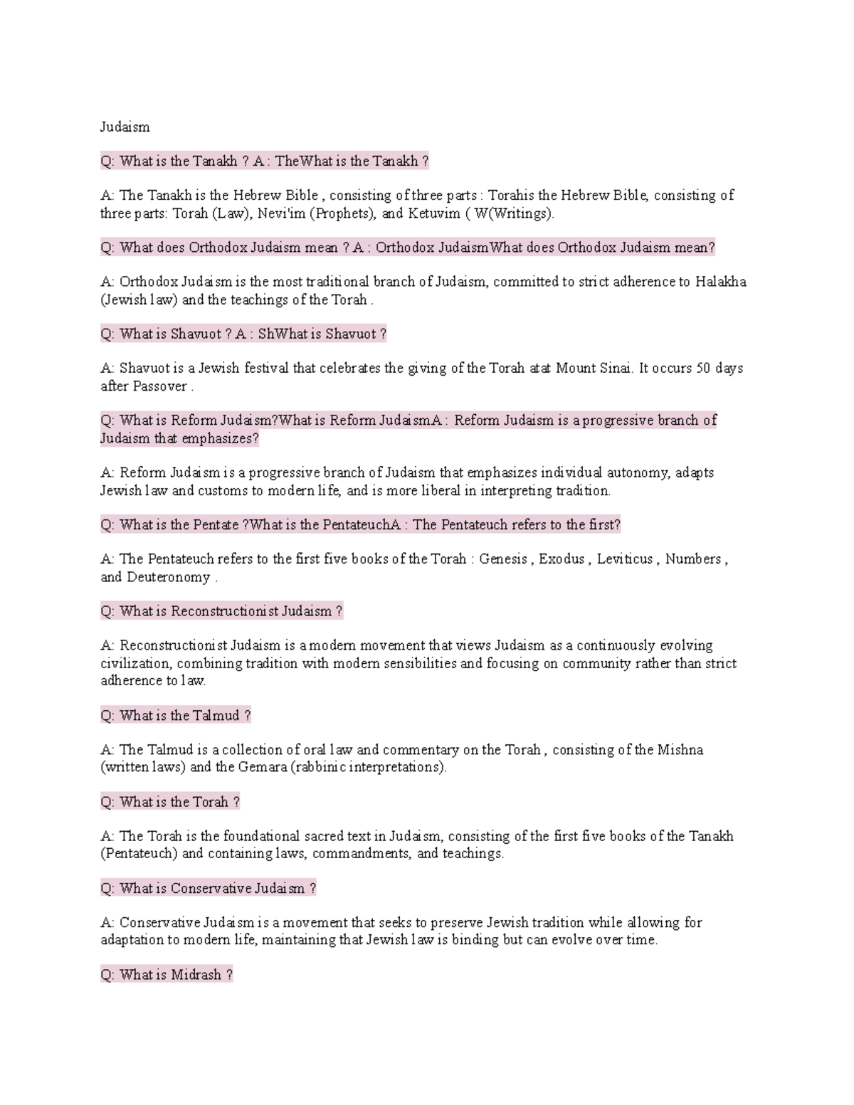 Judaism, Christianity, and Islam: Key Concepts & Beliefs Summary for ...