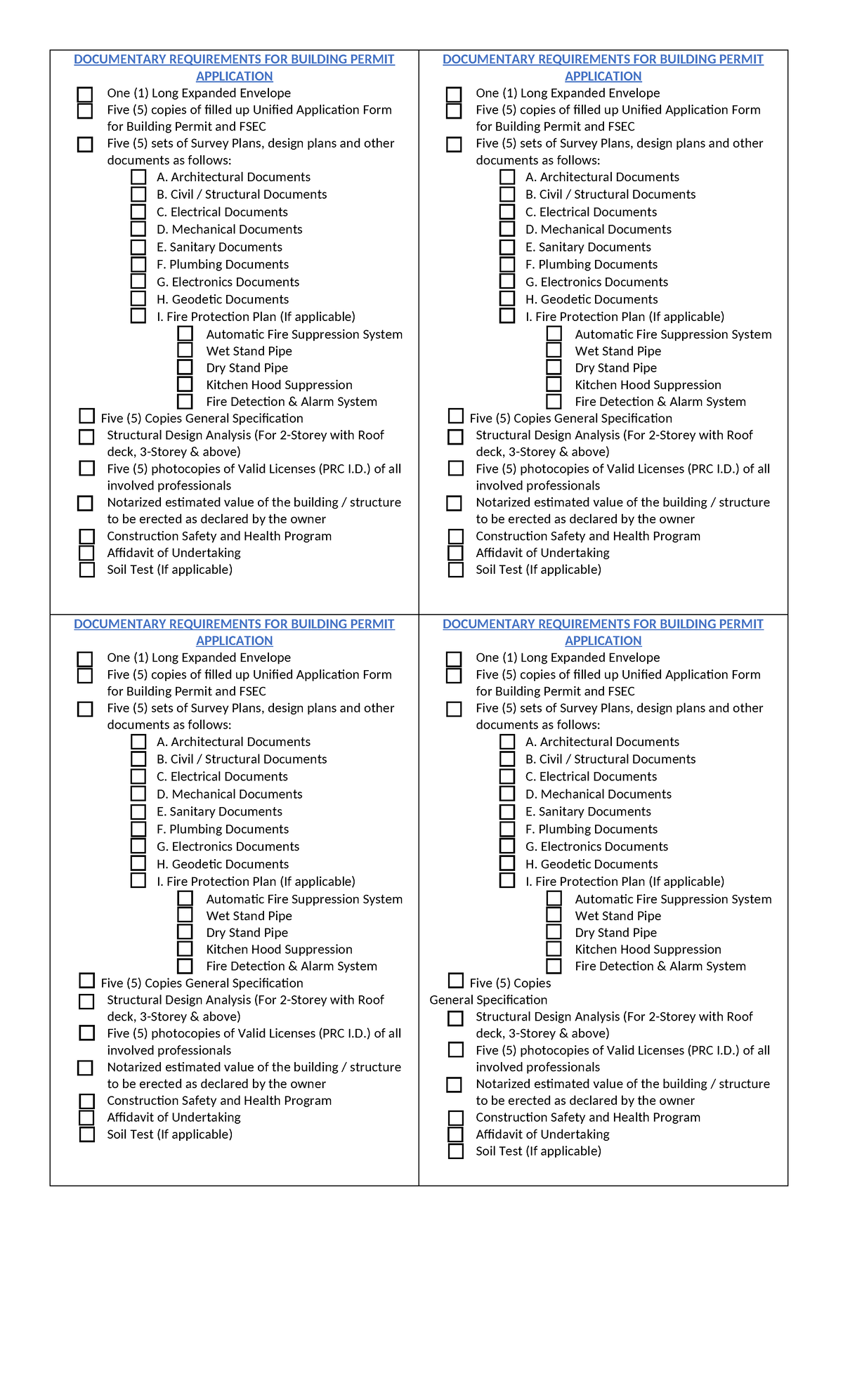 Documentary Requirements for Building Permit Application - Studocu