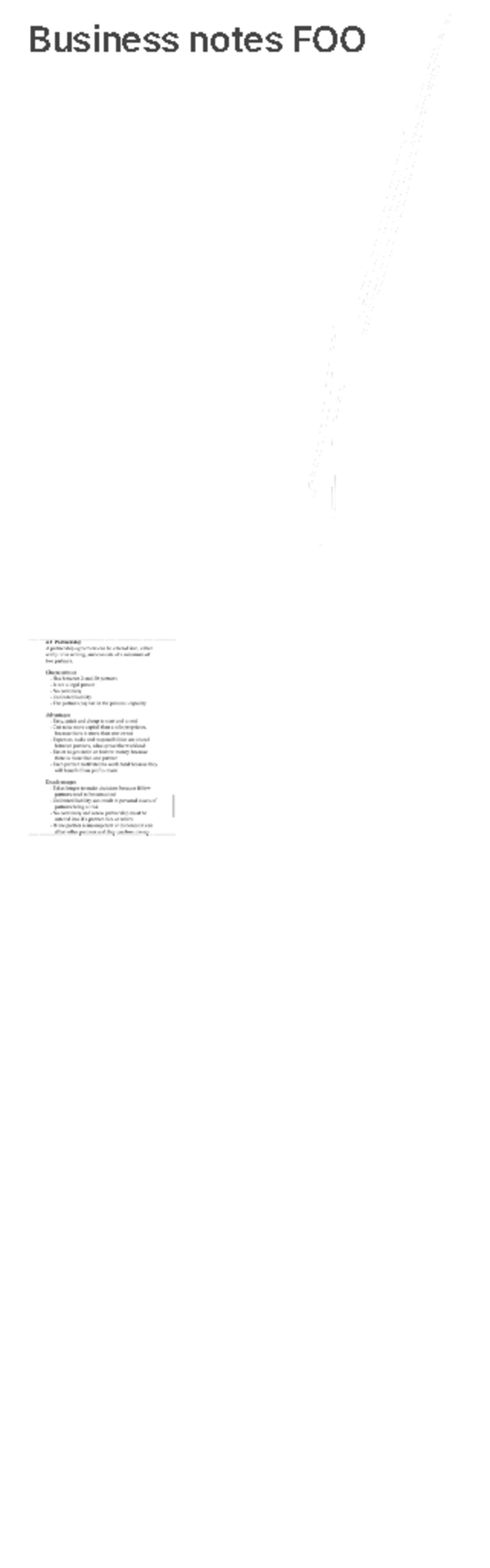 Business Notes FOO: Understanding Forms of Ownership and Liability ...