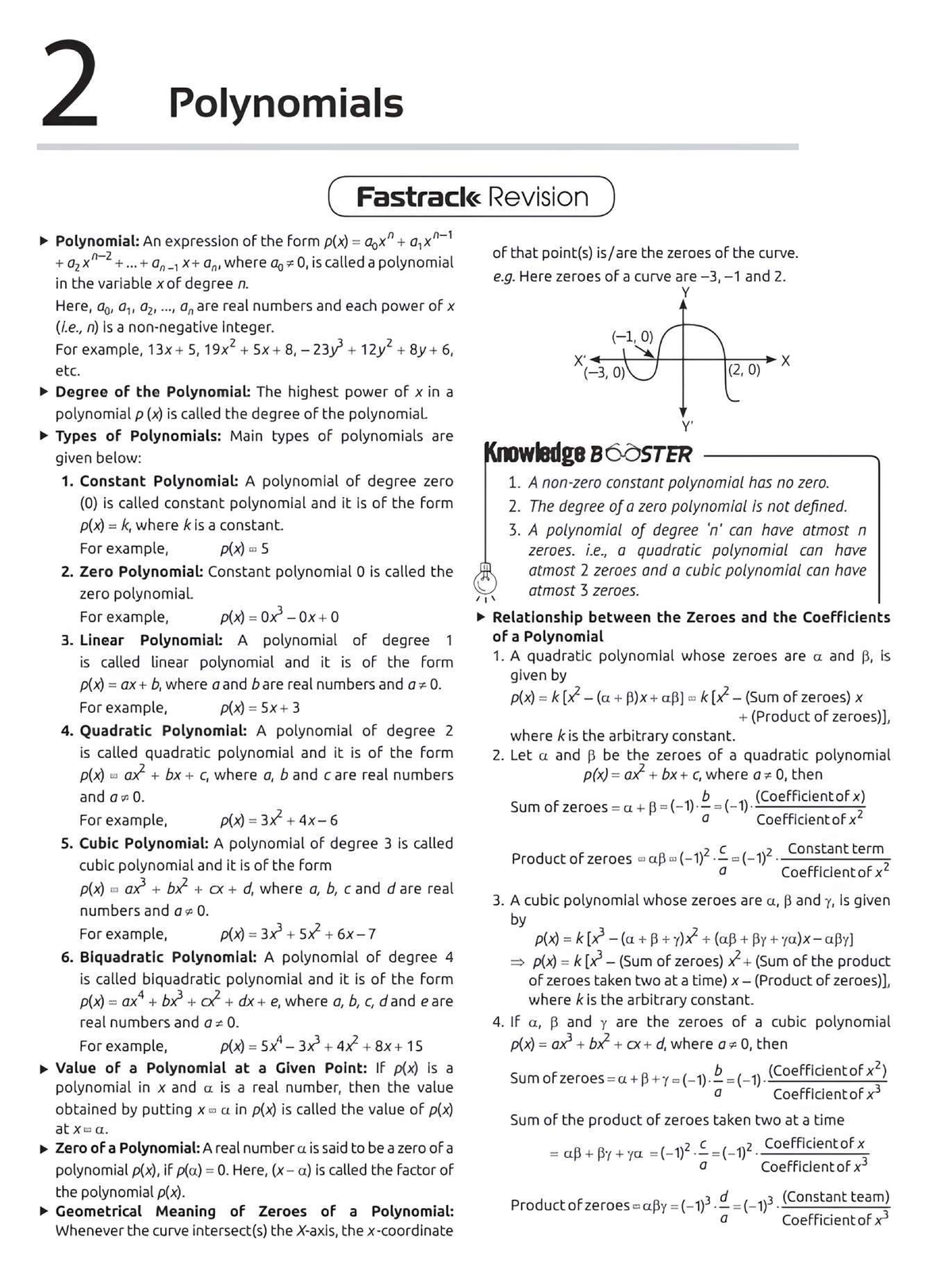 Polynomials (MATH101) - Comprehensive Revision Notes and Exercises ...