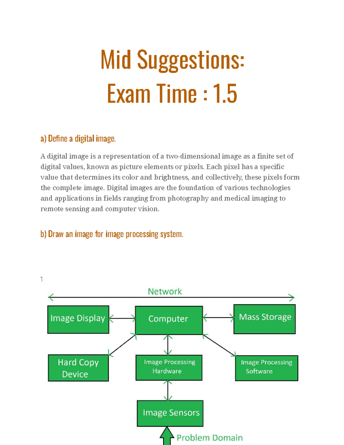 Midterm Study Notes: Digital Image Processing (CSE 101) - Studocu