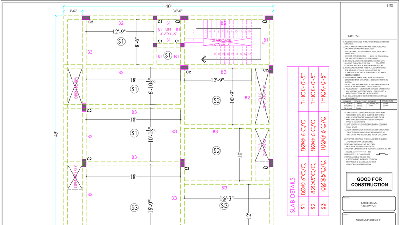 LADLI NIWAS 3F SLAB & BEAM LAYOUT PLAN (ARCH 2025) - Studocu