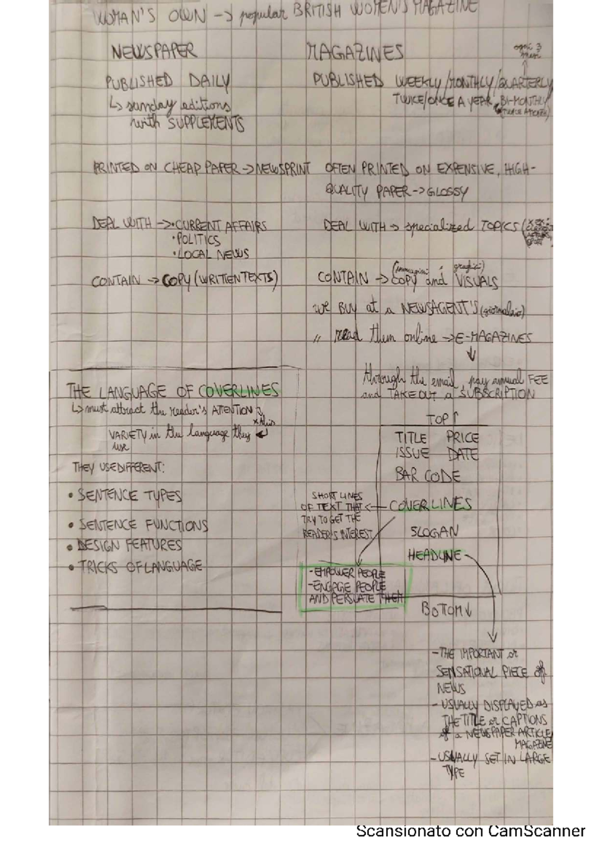Teoria Inglese I: Analyzing British Magazine Features and Language ...