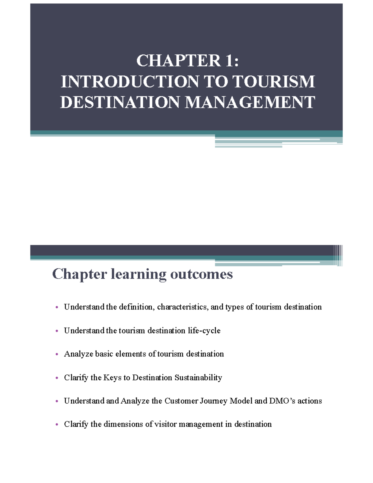 DM Chapter 1. Thu Huong 2021 - CHAPTER 1: INTRODUCTION TO TOURISM ...