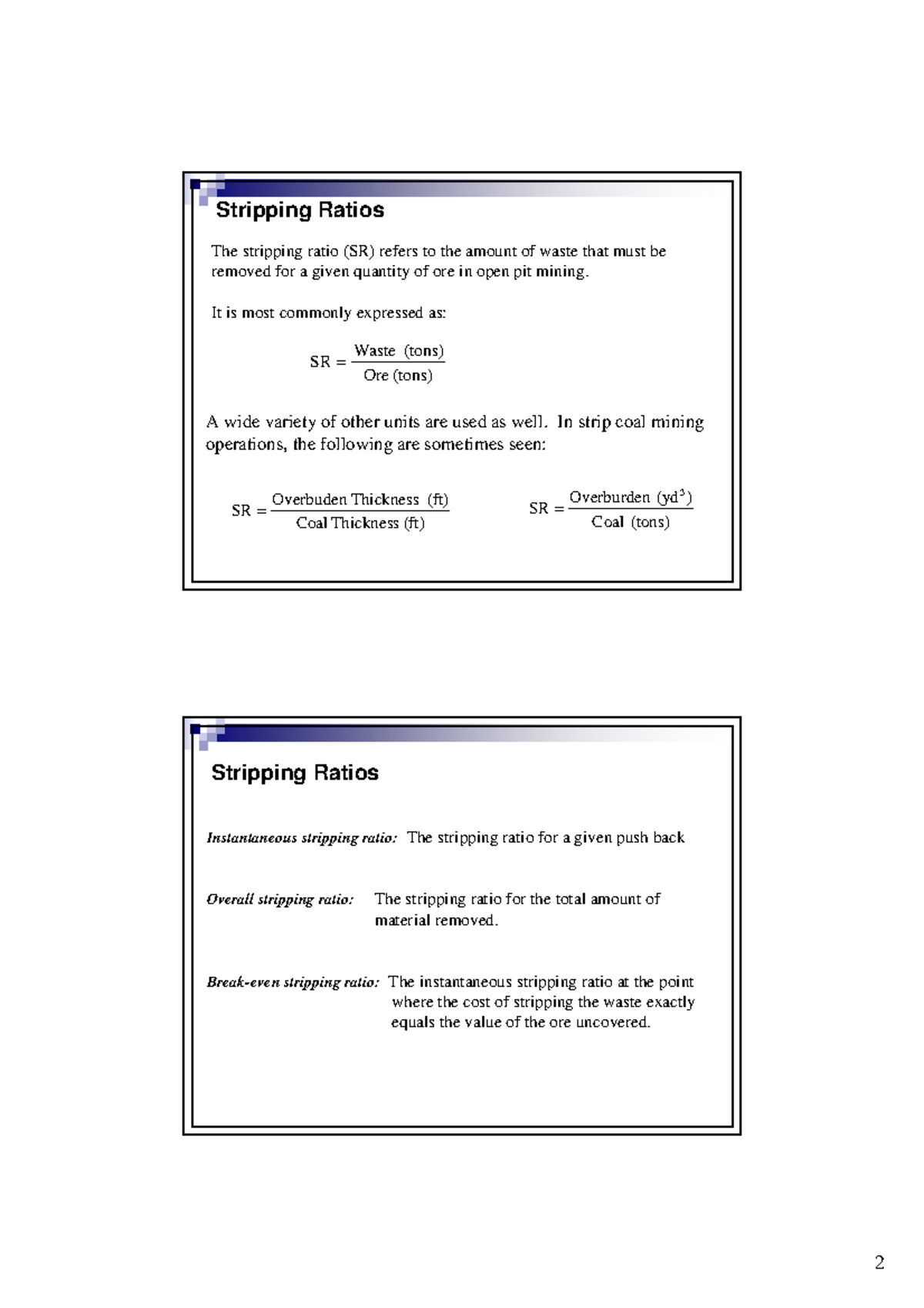 Stripping Ratios in Open Pit Mining - Key Concepts and Calculations ...