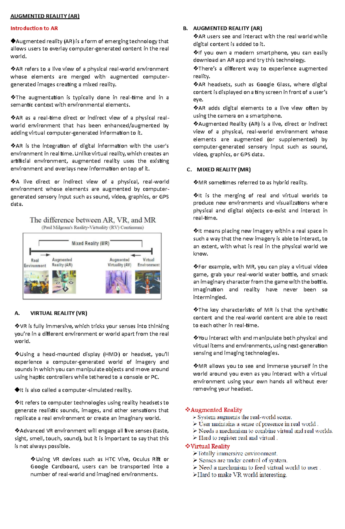 Augmented-Reality-AR - AUGMENTED REALITY (AR) Introduction to AR ...