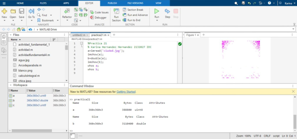 Práctica 21 Matlab - Ejercicios Útiles para Clases - Studocu