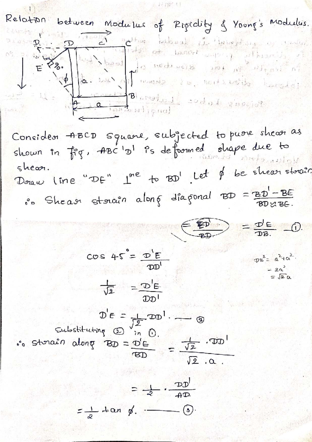 Relation between Modulus of Rigidity and Elasticity in Shear Analysis ...