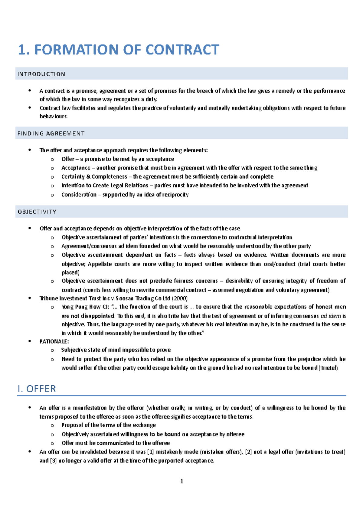 Formation of Contract Overview - Law 101: Understanding Offers ...
